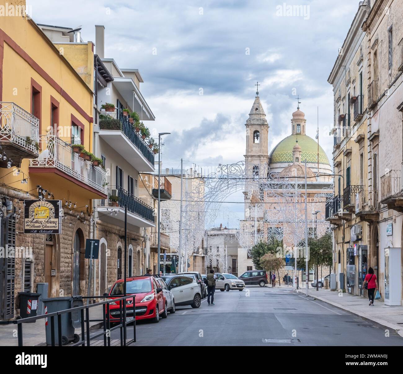 The medieval town of Bitetto with the Cathedral of Saint Michael on ...