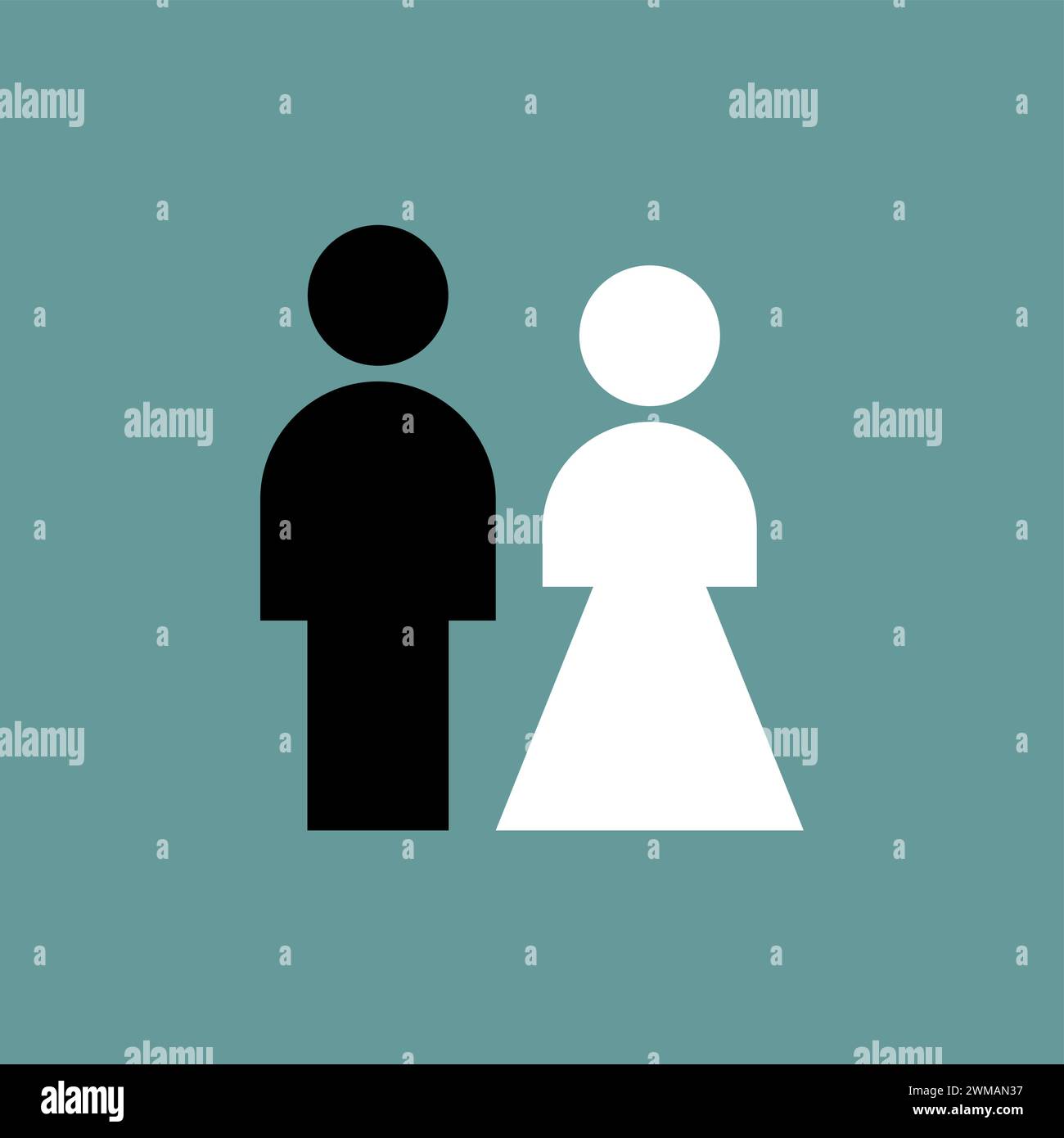 Newlyweds icon. Wedding sign. Marriage symbol Stock Vector Image & Art ...