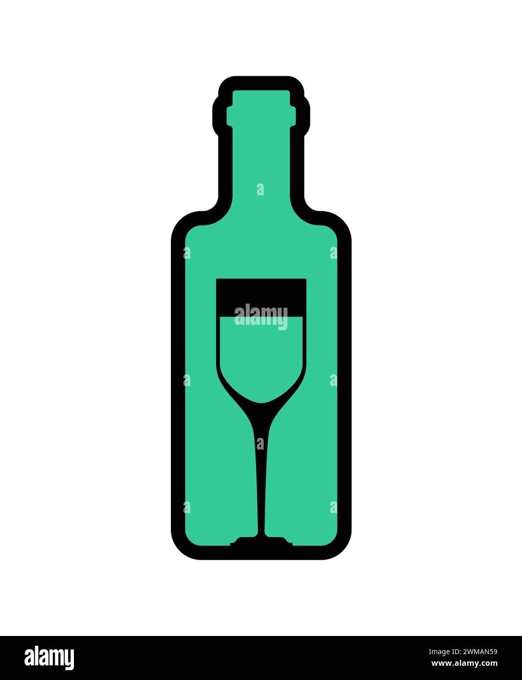 Alcohol sign bottle wine Stock Vector Images - Alamy