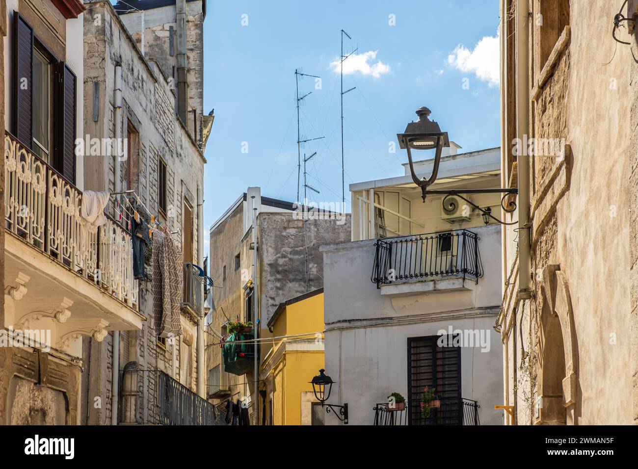 buildings of the historic centre of the medieval town of Bitetto, Bari ...