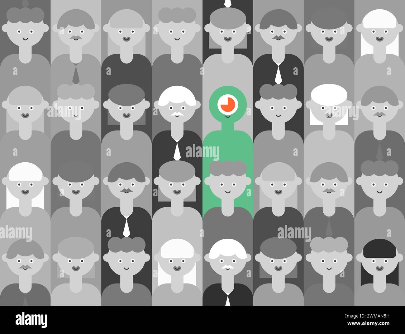 Reptilians and people Pattern seamless. Green alien and ordinary people ...