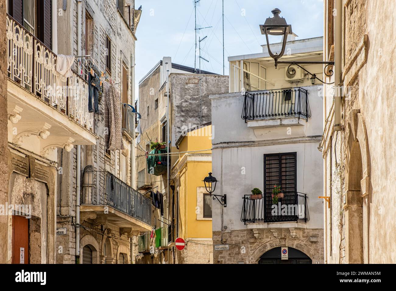 buildings of the historic centre of the medieval town of Bitetto, Bari ...
