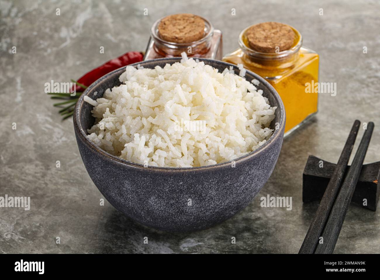 Steamed Indian Basmati rice in the bowl Stock Photo - Alamy
