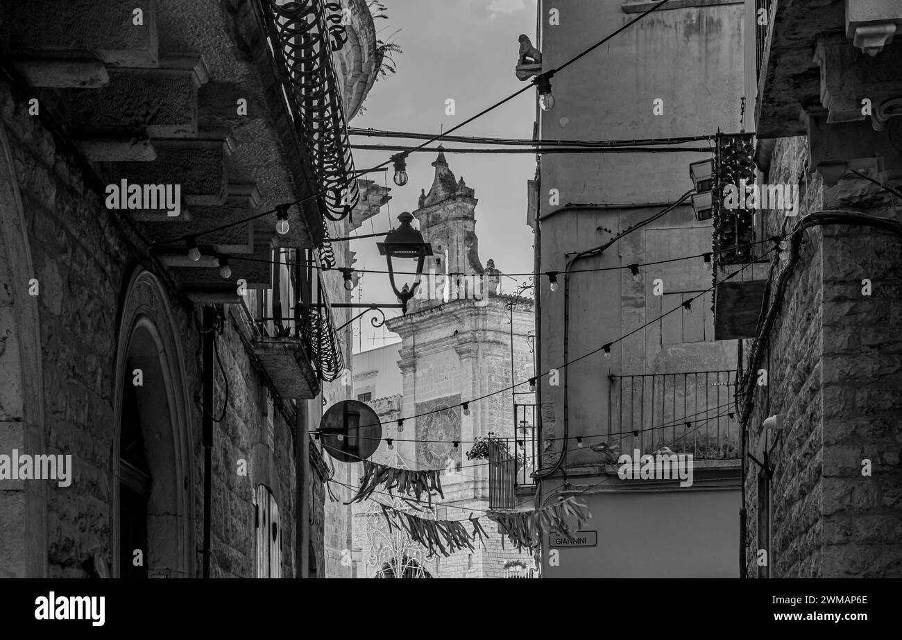 Historic centre of bitetto Black and White Stock Photos & Images - Alamy