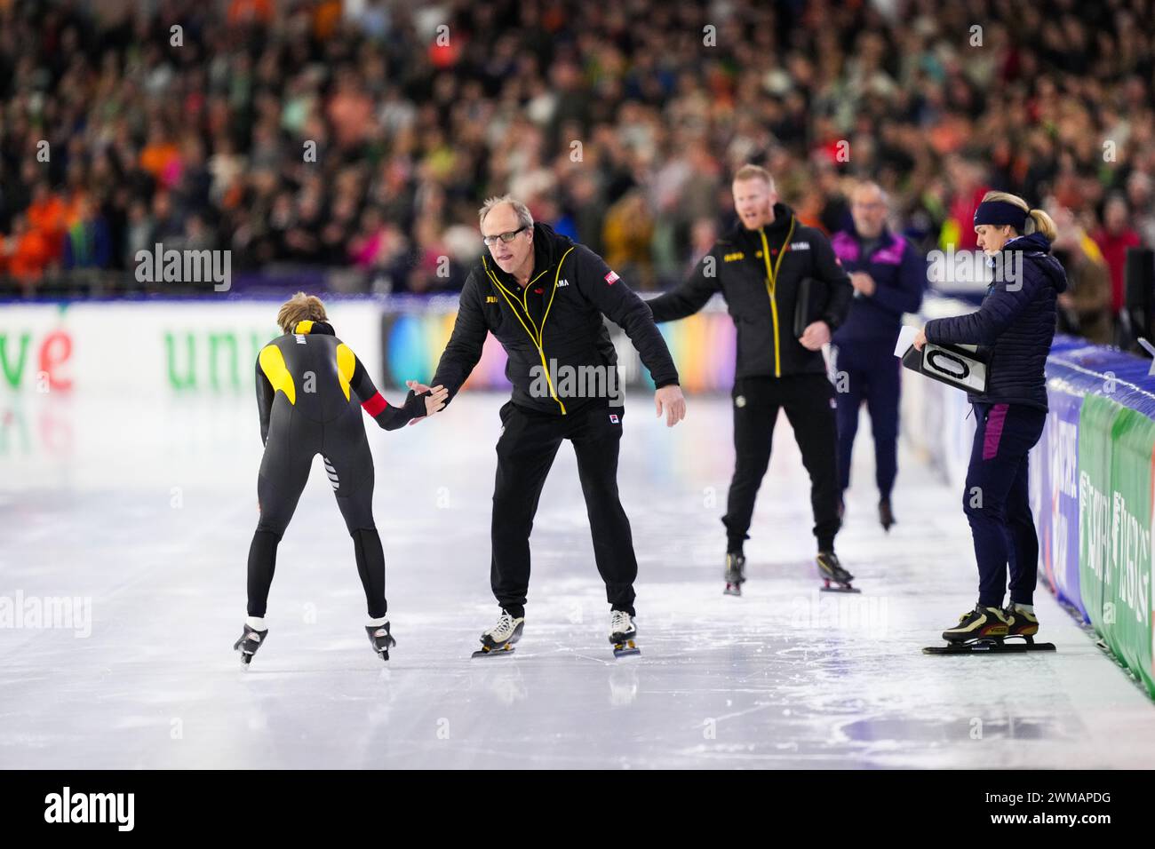 HEERENVEEN, NETHERLANDS - FEBRUARY 24: Jac Orie, Ben Jongejan during ...