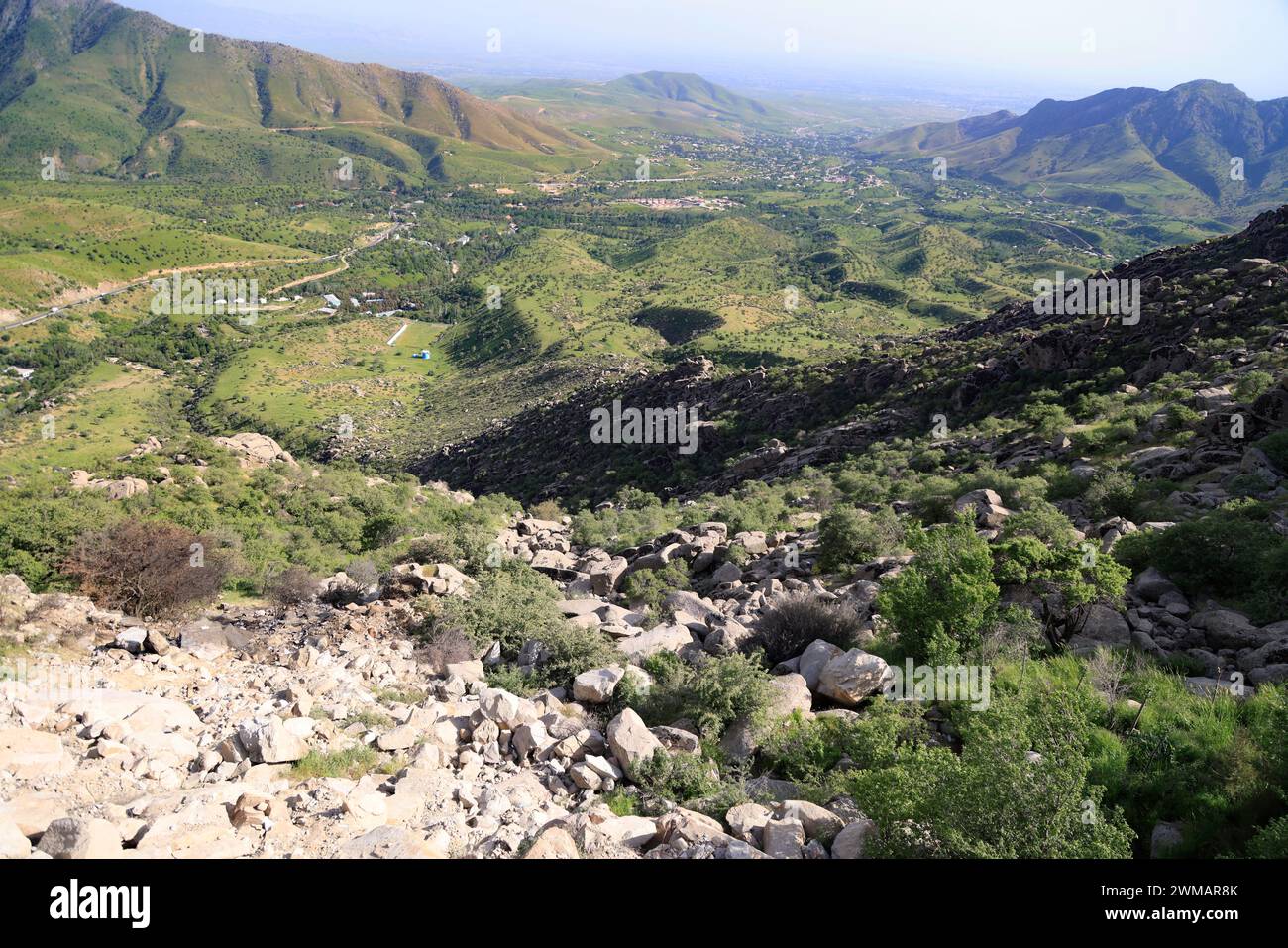Panorama from Takhta Karacha Mountain, Uzbekistan Stock Photo - Alamy