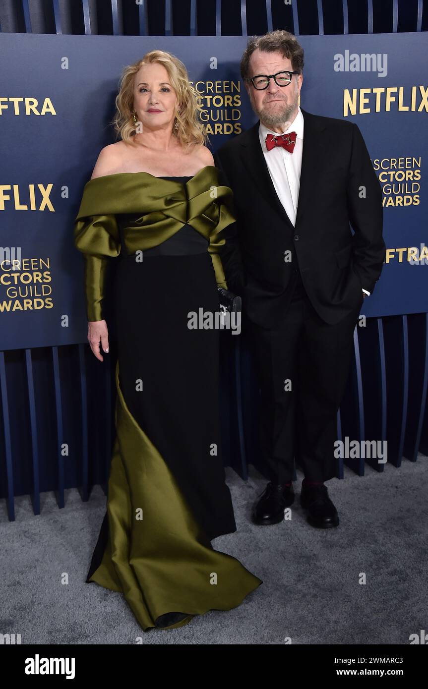 Los Angeles, USA. 24th Feb, 2024. J. Smith-Cameron and Kenneth Lonergan ...