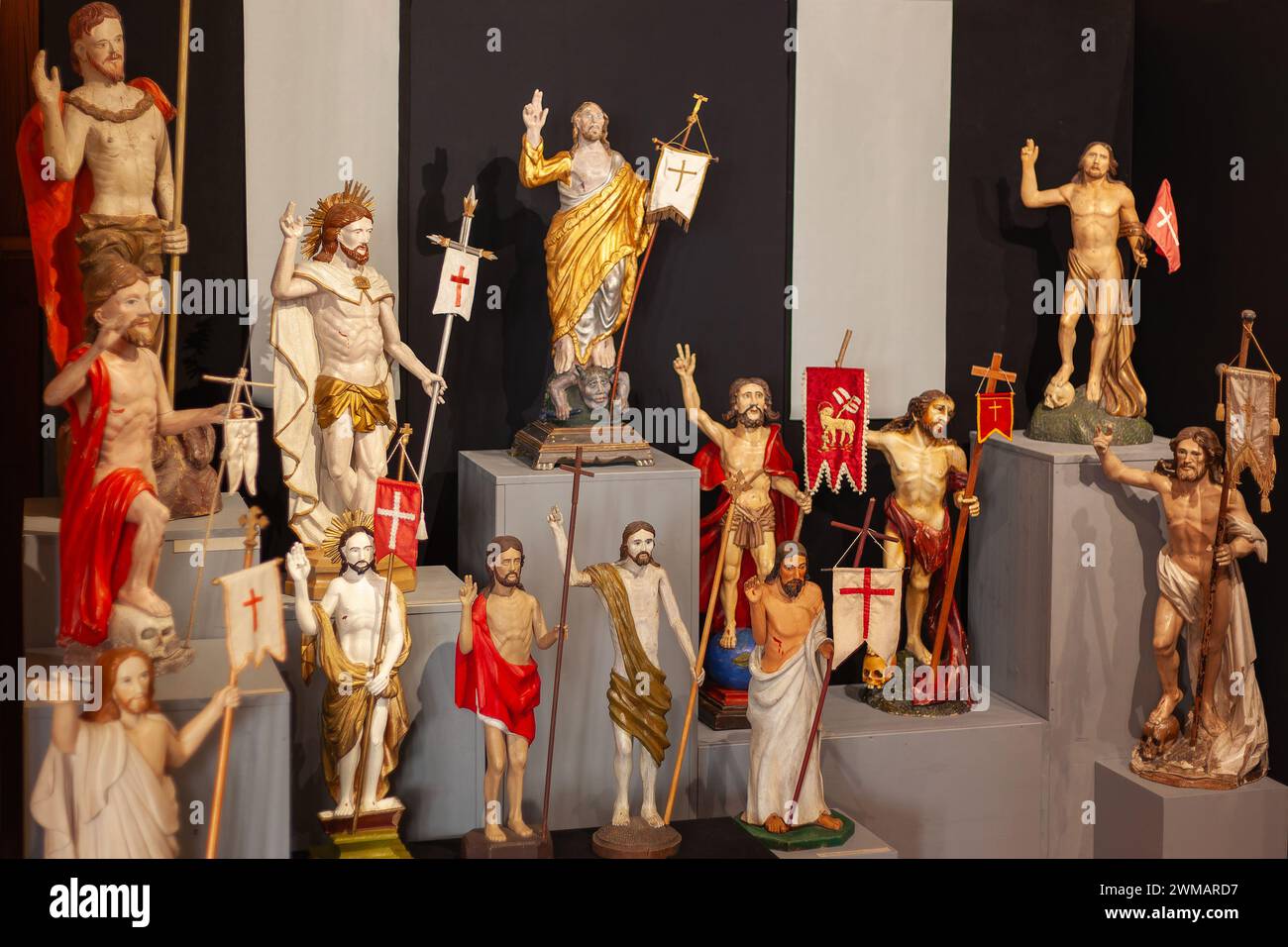 Ancient wooden figures of Jesus by unknown provincial masters Stock ...