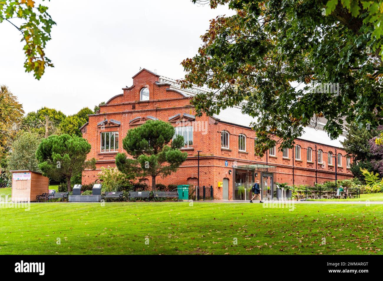 Exterior of the Tropical Ravine, glasshouse designed in 19th century ...