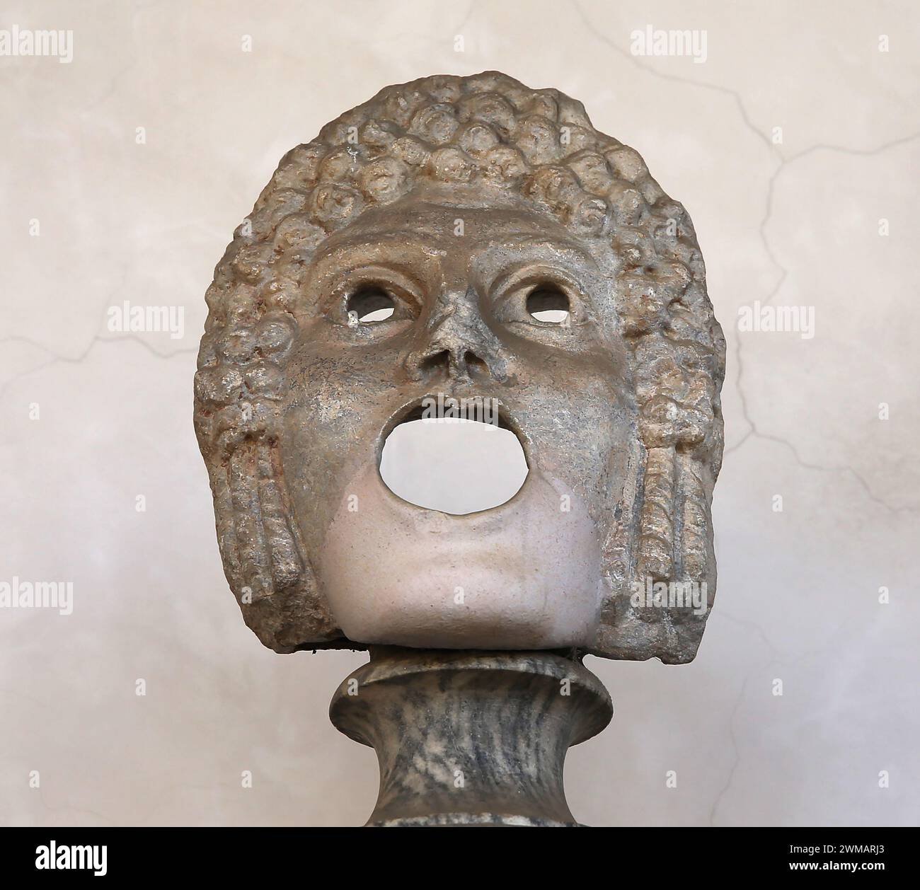 Female comic mask. Roman period. National Roman Museum (Baths of ...