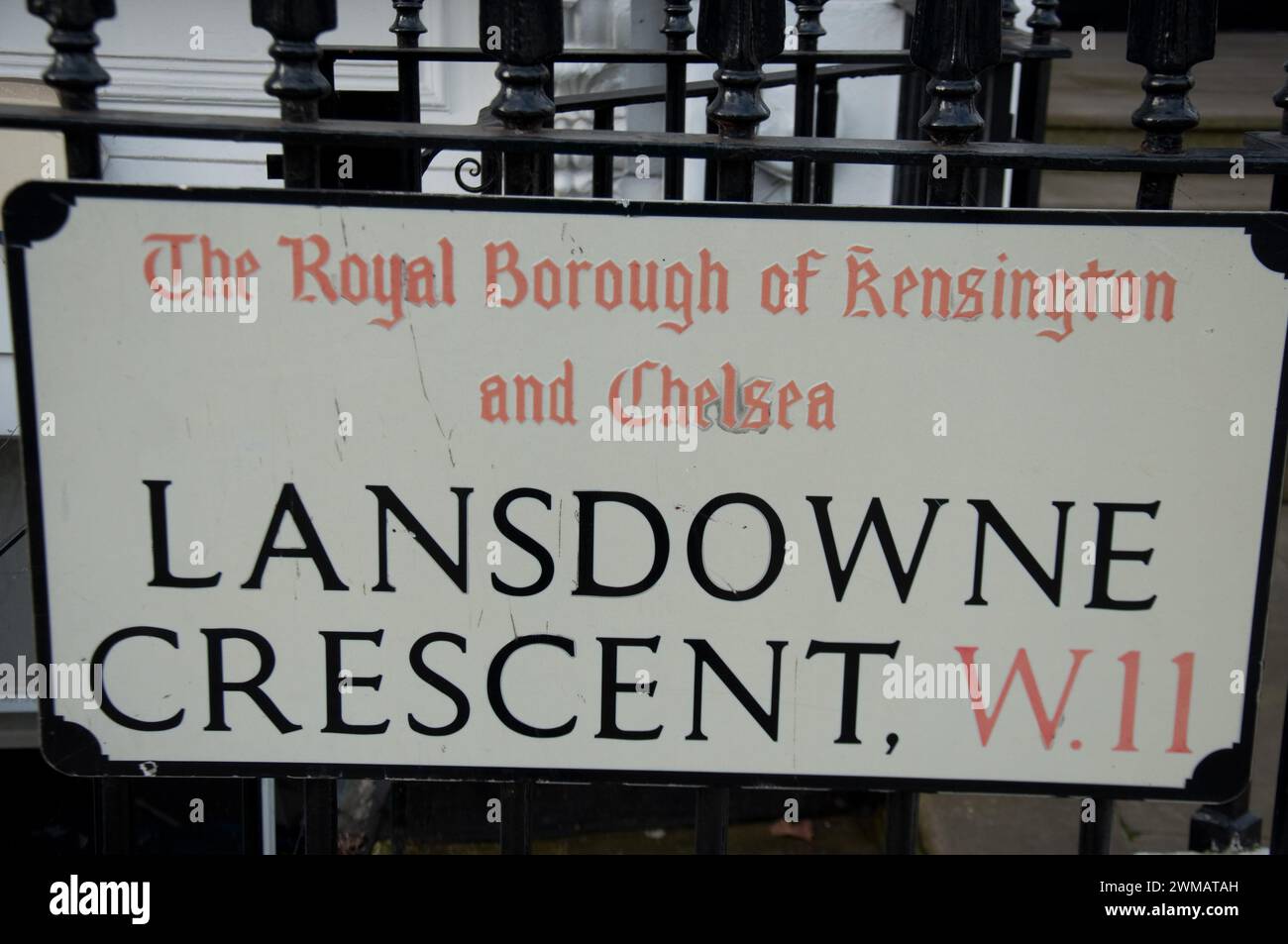 Street Sign for Lansdowne Crescentl; Notting Hill; Royal Borough of ...