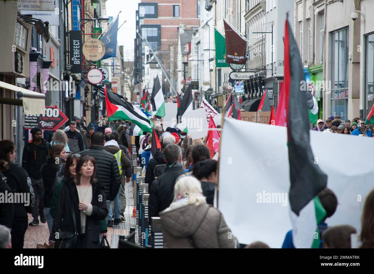 Cork City, Ireland. 24th February, 2024. In a striking act of ...