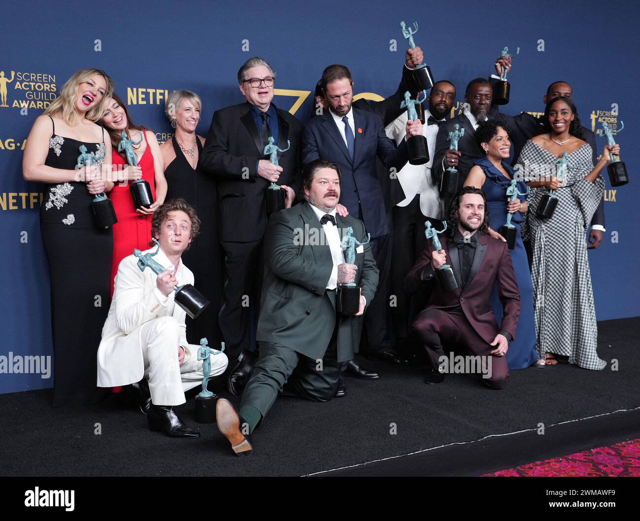 Los Angeles, USA. 24th Feb, 2024. (L-R) Abby Elliott, Jeremy Allen ...