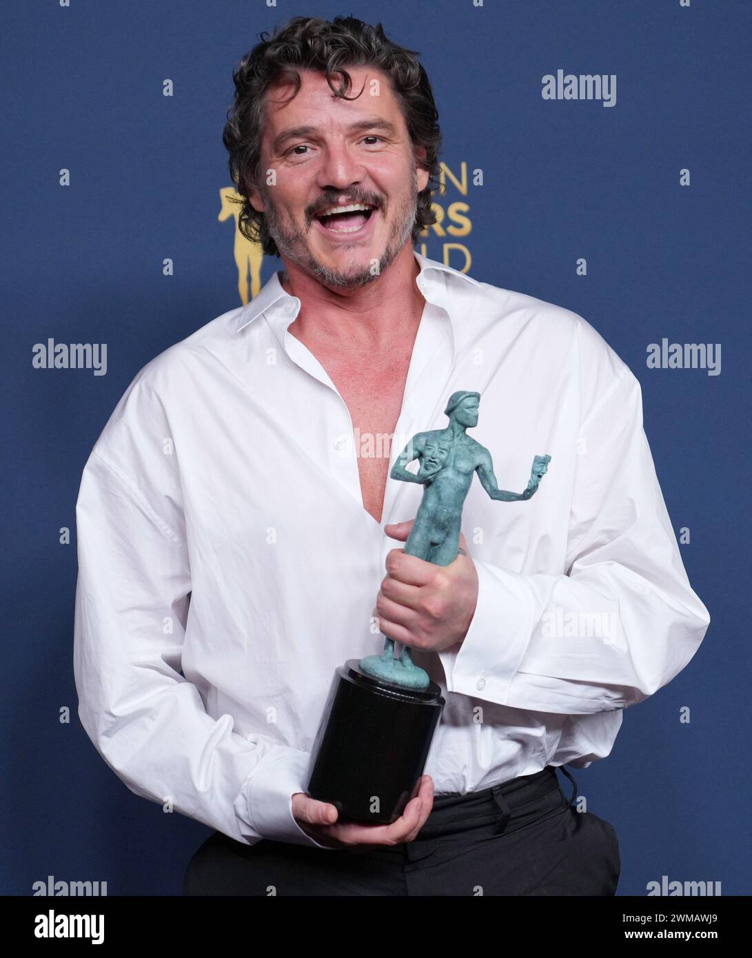 Los Angeles, USA. 24th Feb, 2024. Pedro Pascal, winner of the ...