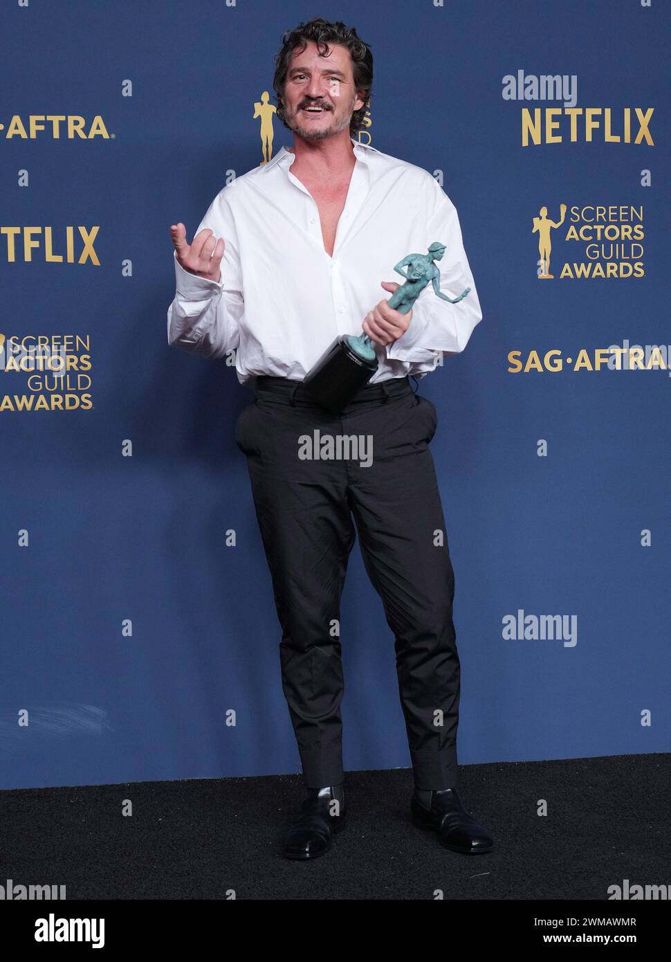 Los Angeles, USA. 24th Feb, 2024. Pedro Pascal, winner of the ...