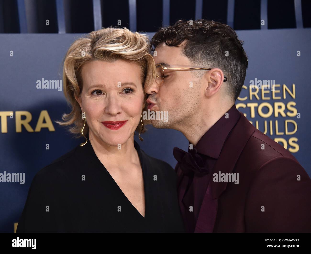 Los Angeles, USA. 24th Feb, 2024. Linda Emond and Wesley Taylor ...