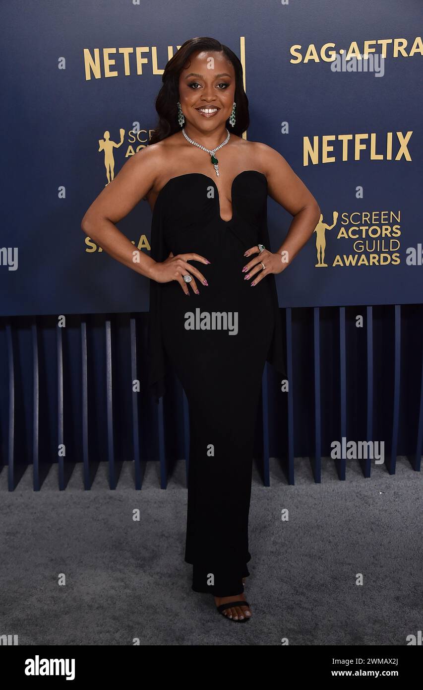 Los Angeles, USA. 24th Feb, 2024. Quinta Brunson arriving to the 30th ...