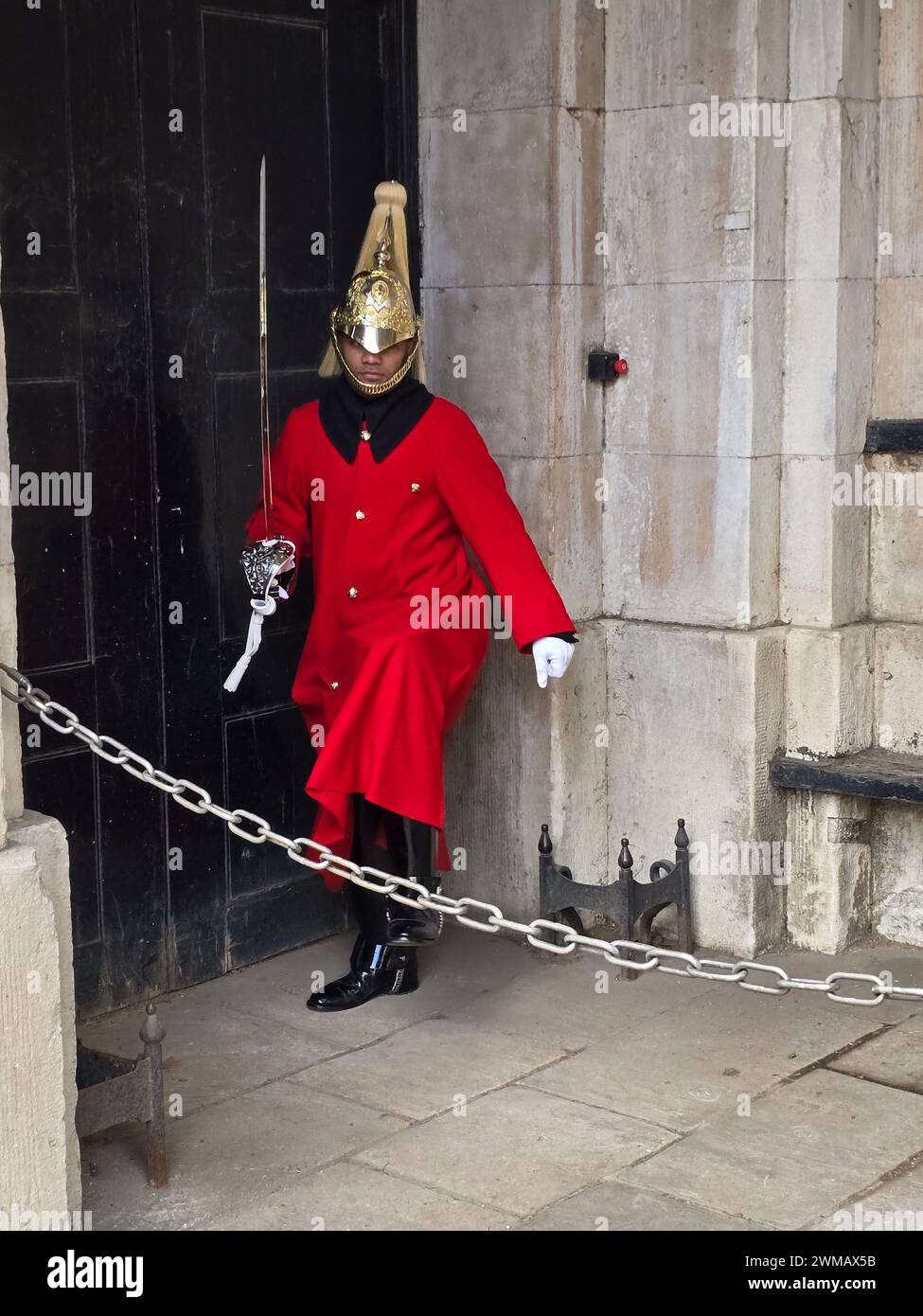 Soldiers of the King's Lifeguard at the Changing of the Guard in their ...