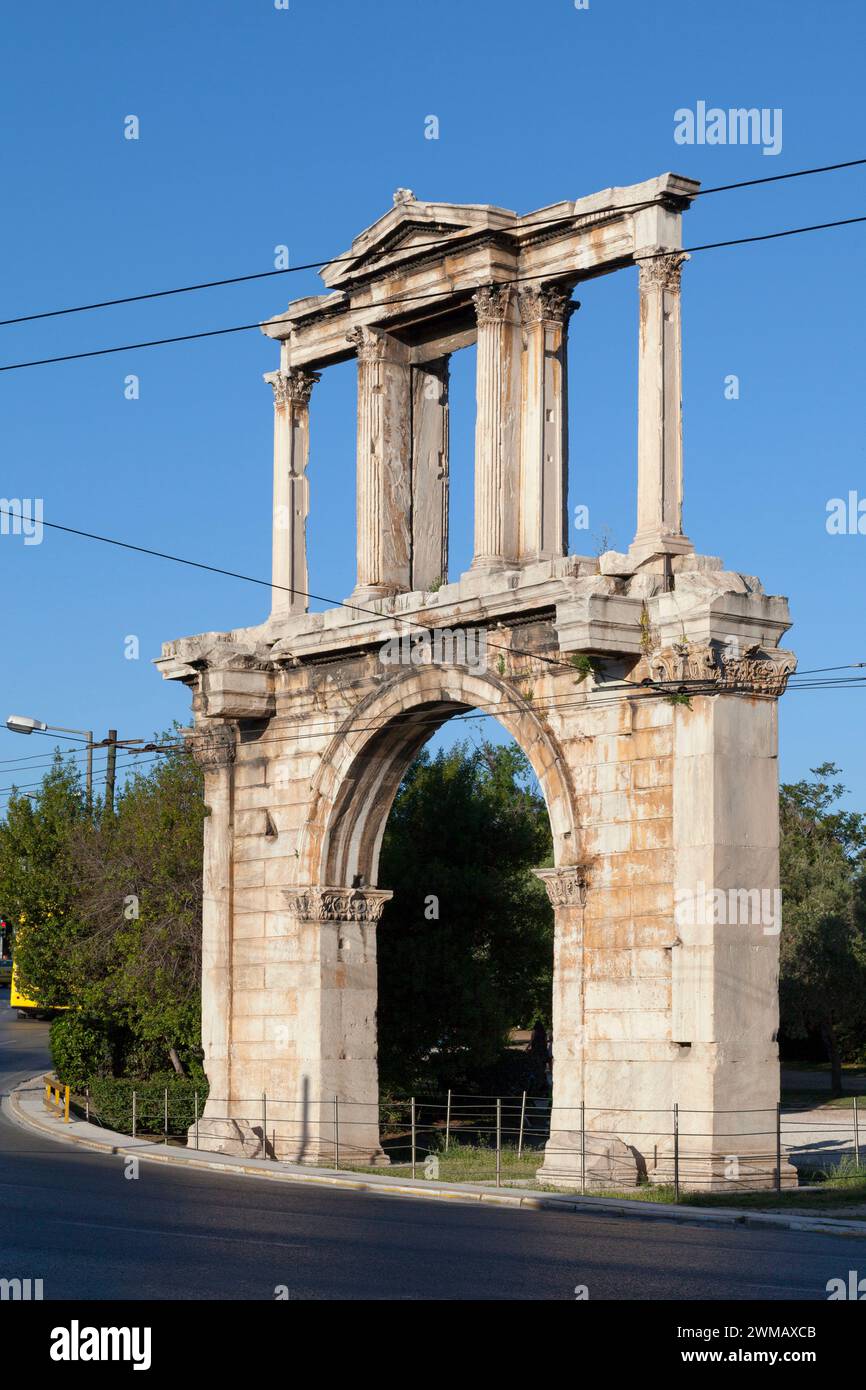 The Arch of Hadrian in Athens (Greek: Αψίδα του Αδριανού, translit ...