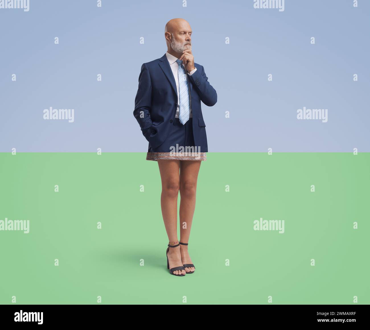 Conceptual collage portrait woman hi-res stock photography and images ...