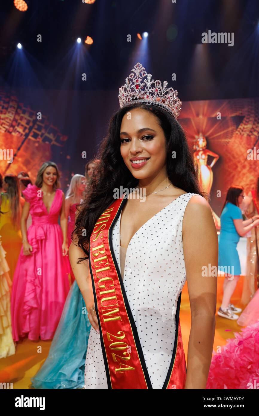 Miss, Belgium. , . beauty contest, at the Proximus Theater in ...