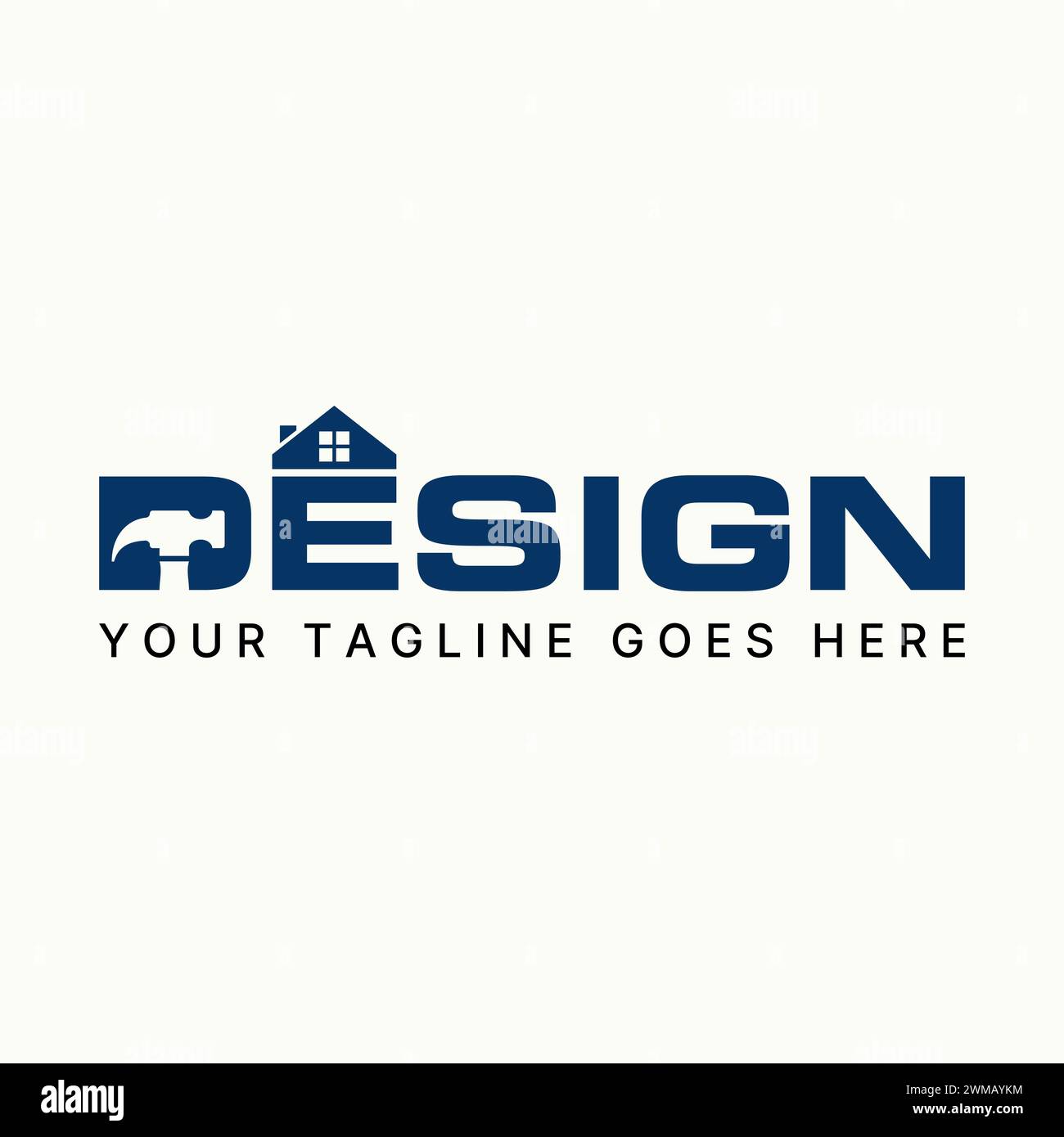 Logo design graphic concept creative premium vector stock abstract sign letter Design home font ...