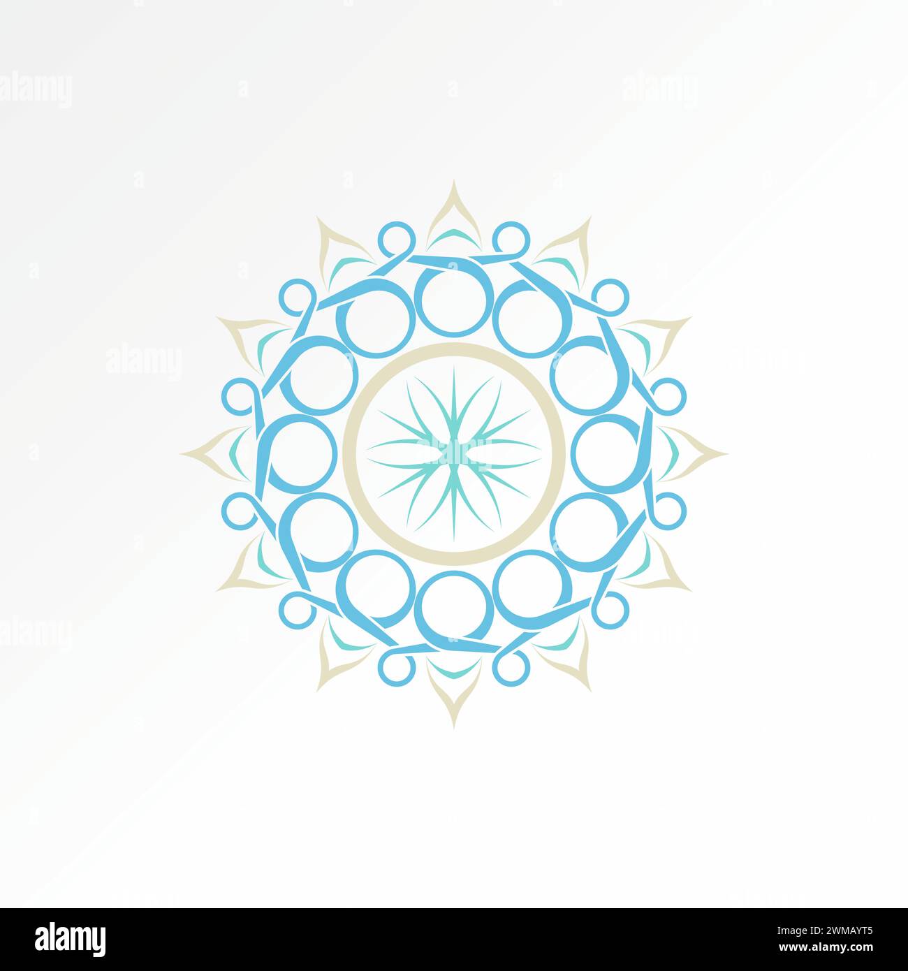 Logo design graphic concept creative premium vector stock abstract sign anatolian culture wool ...