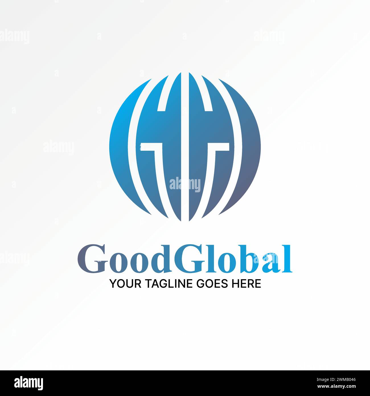 Logo design graphic concept creative premium abstract vector stock sign letter initial GG line ...