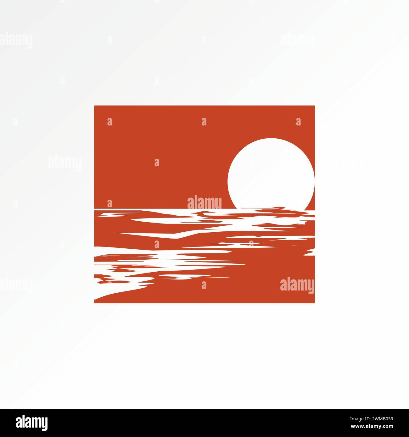 Abstract seascape painting Stock Vector Images - Alamy