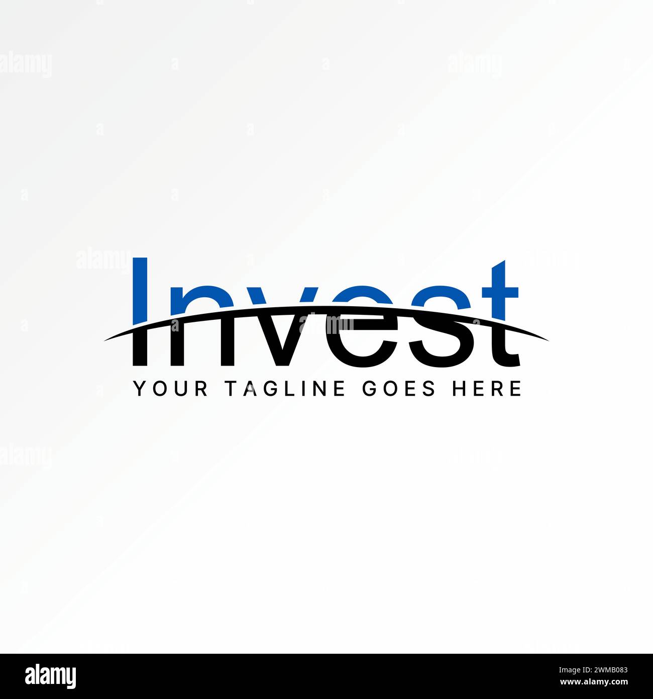 Logo design graphic concept creative premium vector stock sign abstract letter word Invest font ...