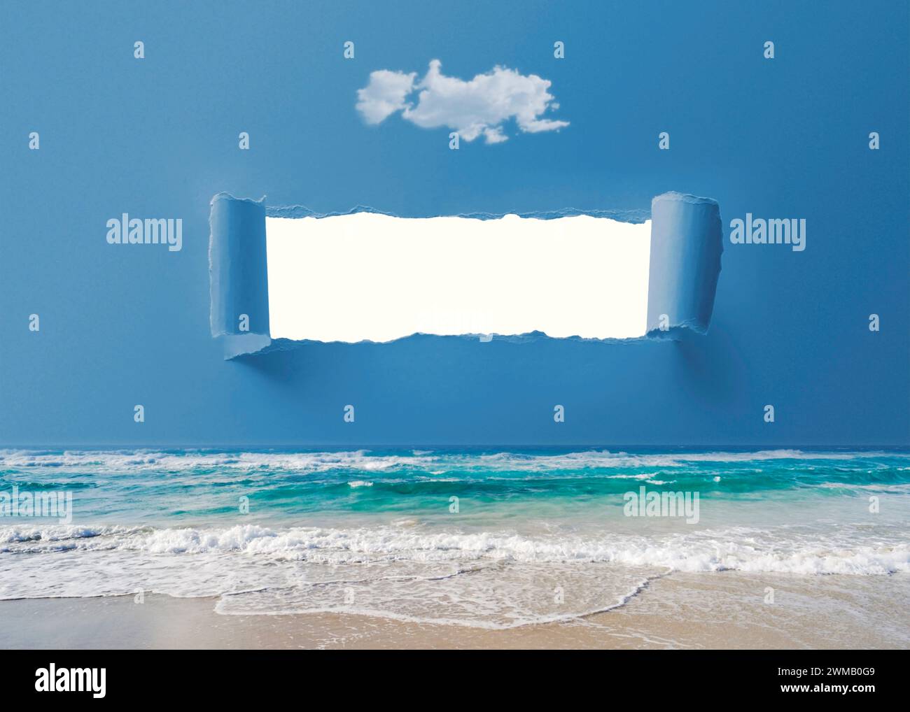 Blue ripped water waves hi-res stock photography and images - Alamy