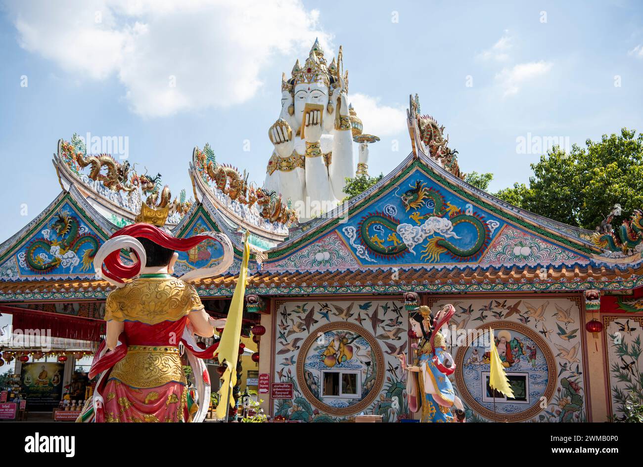 the Wat Saman Rattanaram in the city Mueang Chachoengsao City in ...