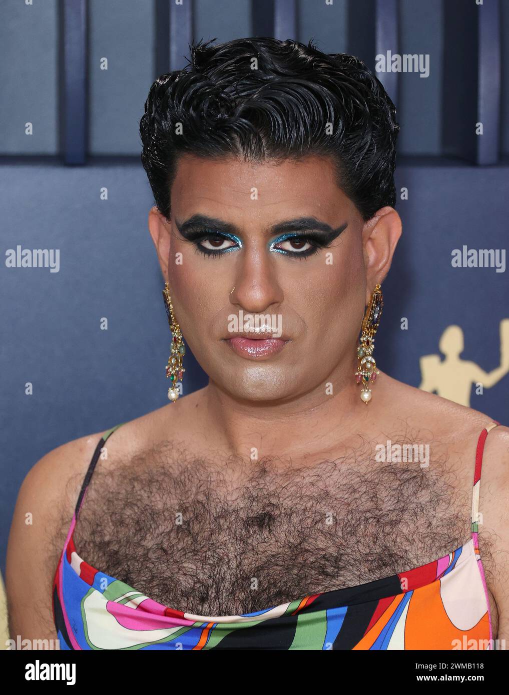 LOS ANGELES, CALIFORNIA, USA - FEBRUARY 24: Alok Vaid-Menon arrives at ...