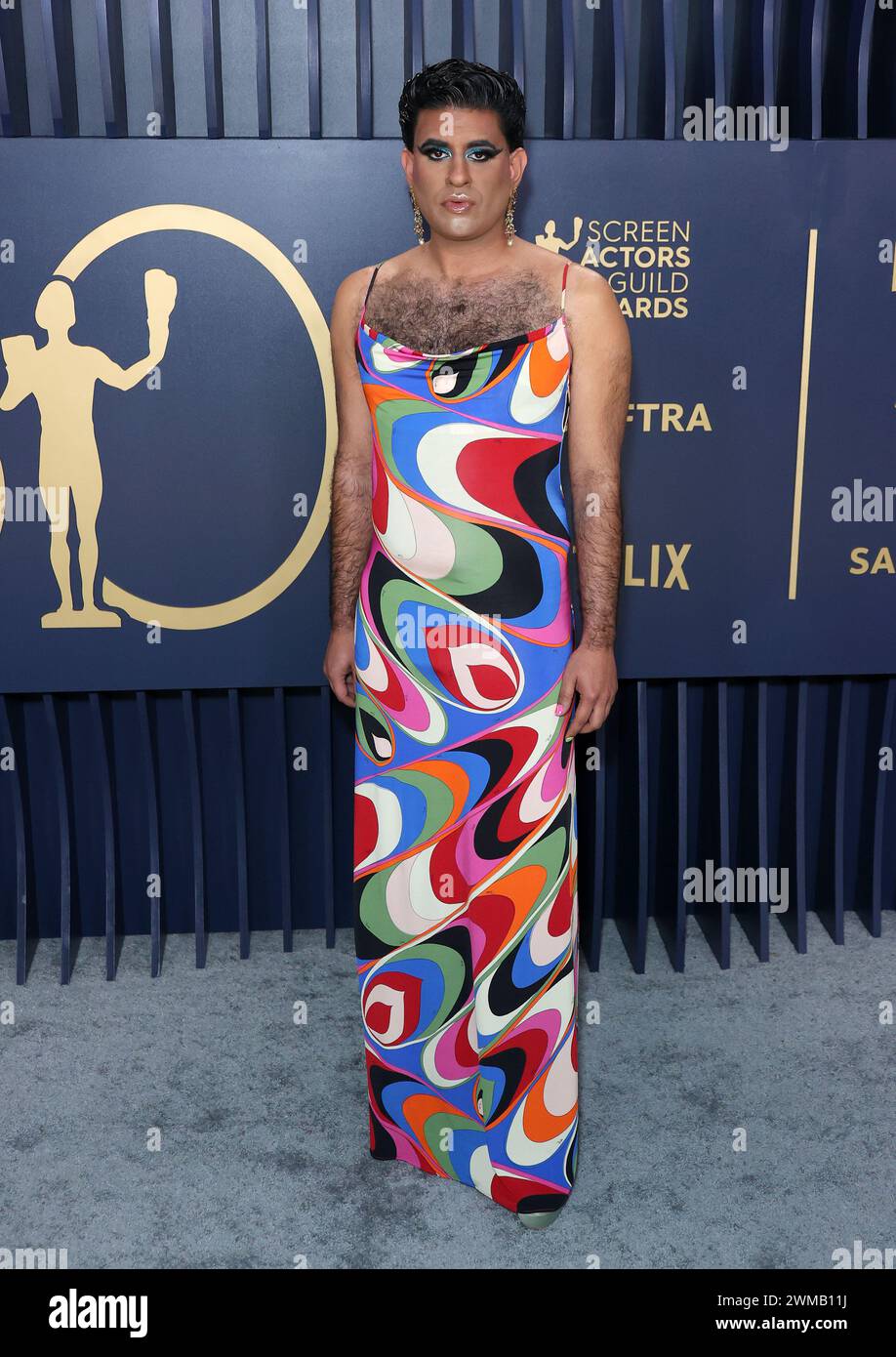 LOS ANGELES, CALIFORNIA, USA - FEBRUARY 24: Alok Vaid-Menon arrives at ...