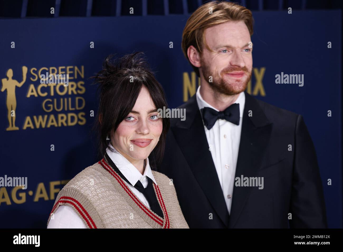 Los Angeles California Usa February 24 Billie Eilish And Brother