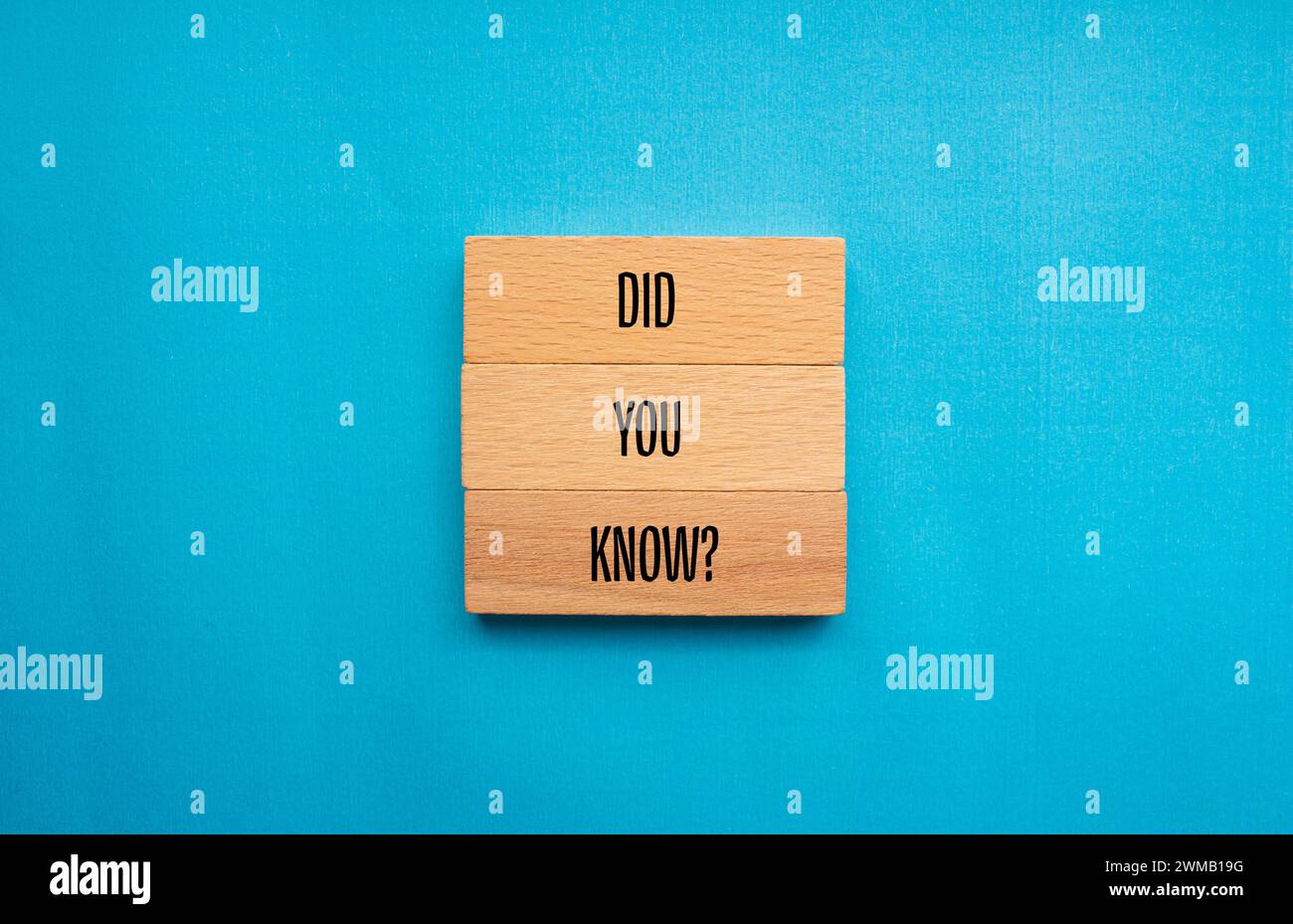 Did you know? words written on wooden blocks with blue background ...