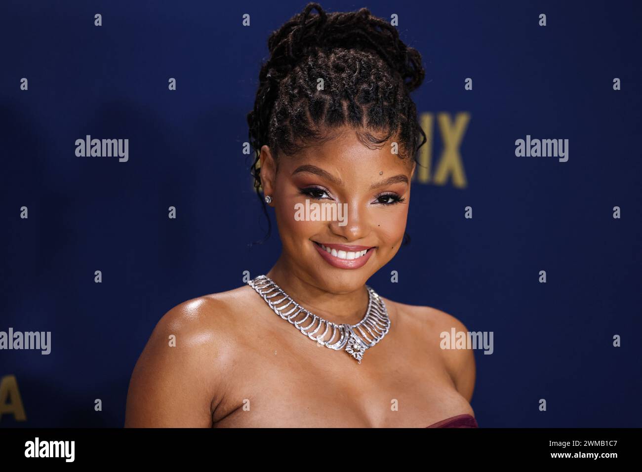 LOS ANGELES, CALIFORNIA, USA - FEBRUARY 24: Halle Bailey wearing Dolce ...