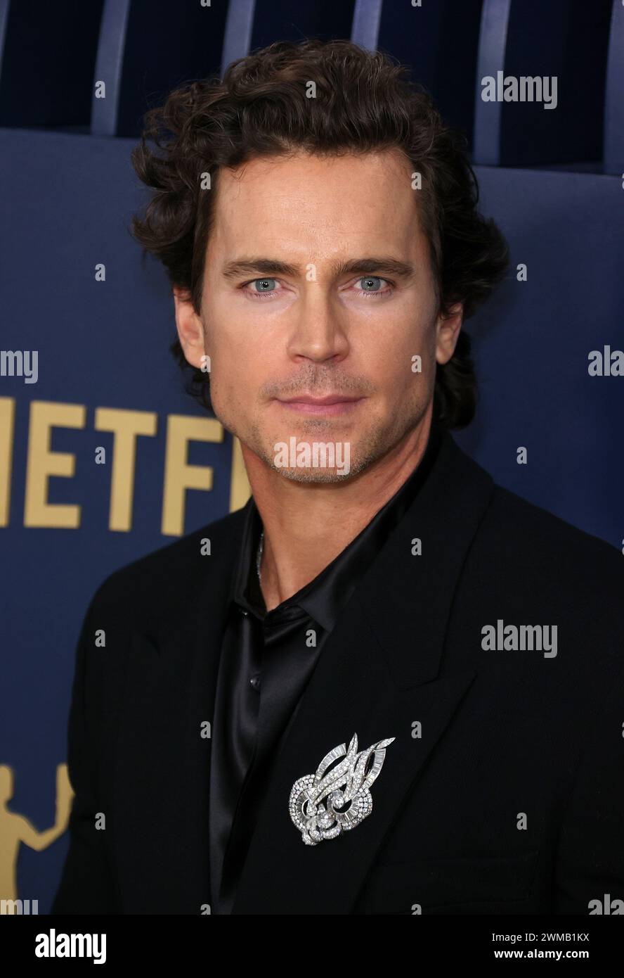 LOS ANGELES, CALIFORNIA, USA - FEBRUARY 24: Matt Bomer wearing BOSS ...