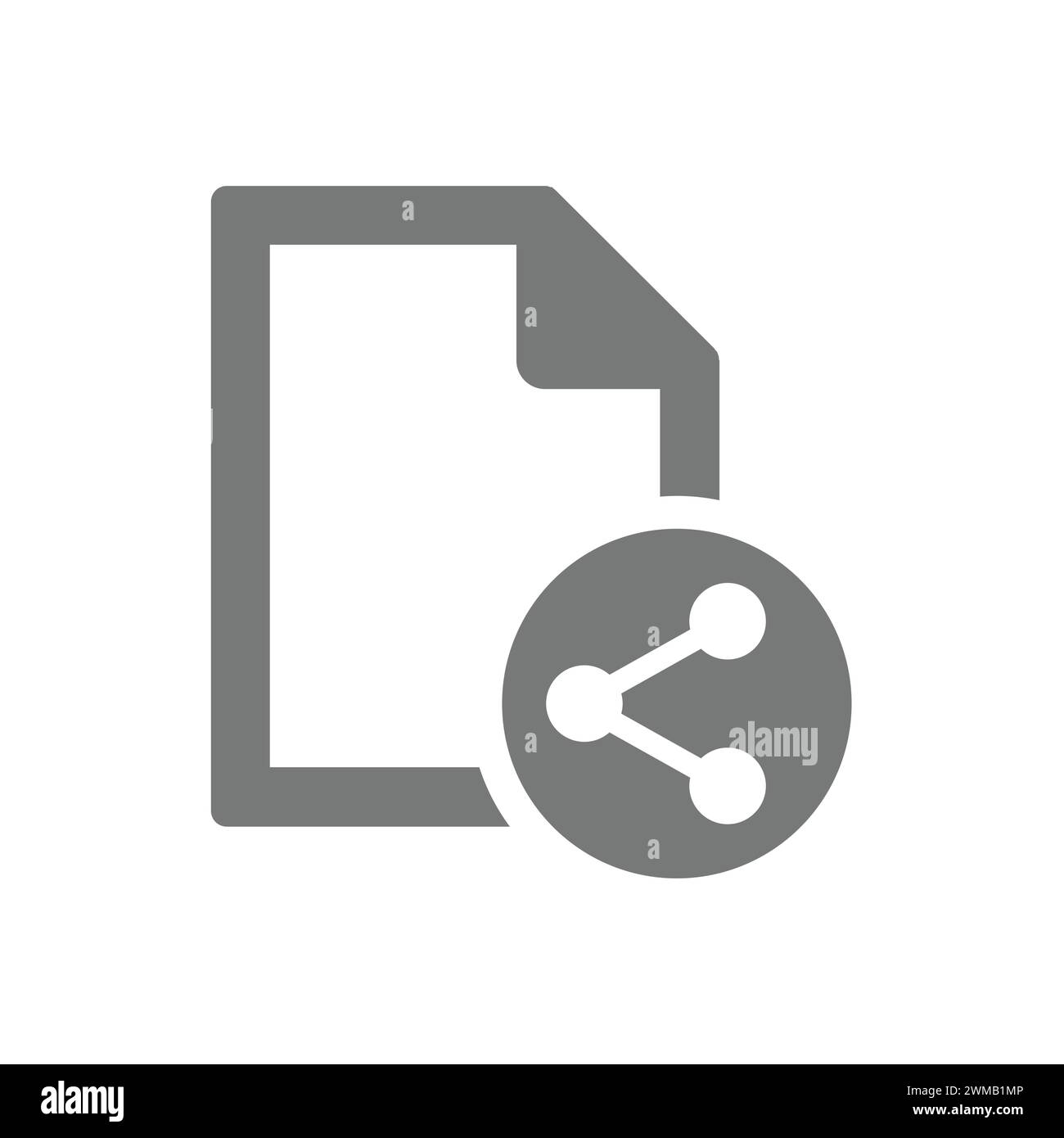 Document page with share sign. Simple vector icon Stock Vector Image ...