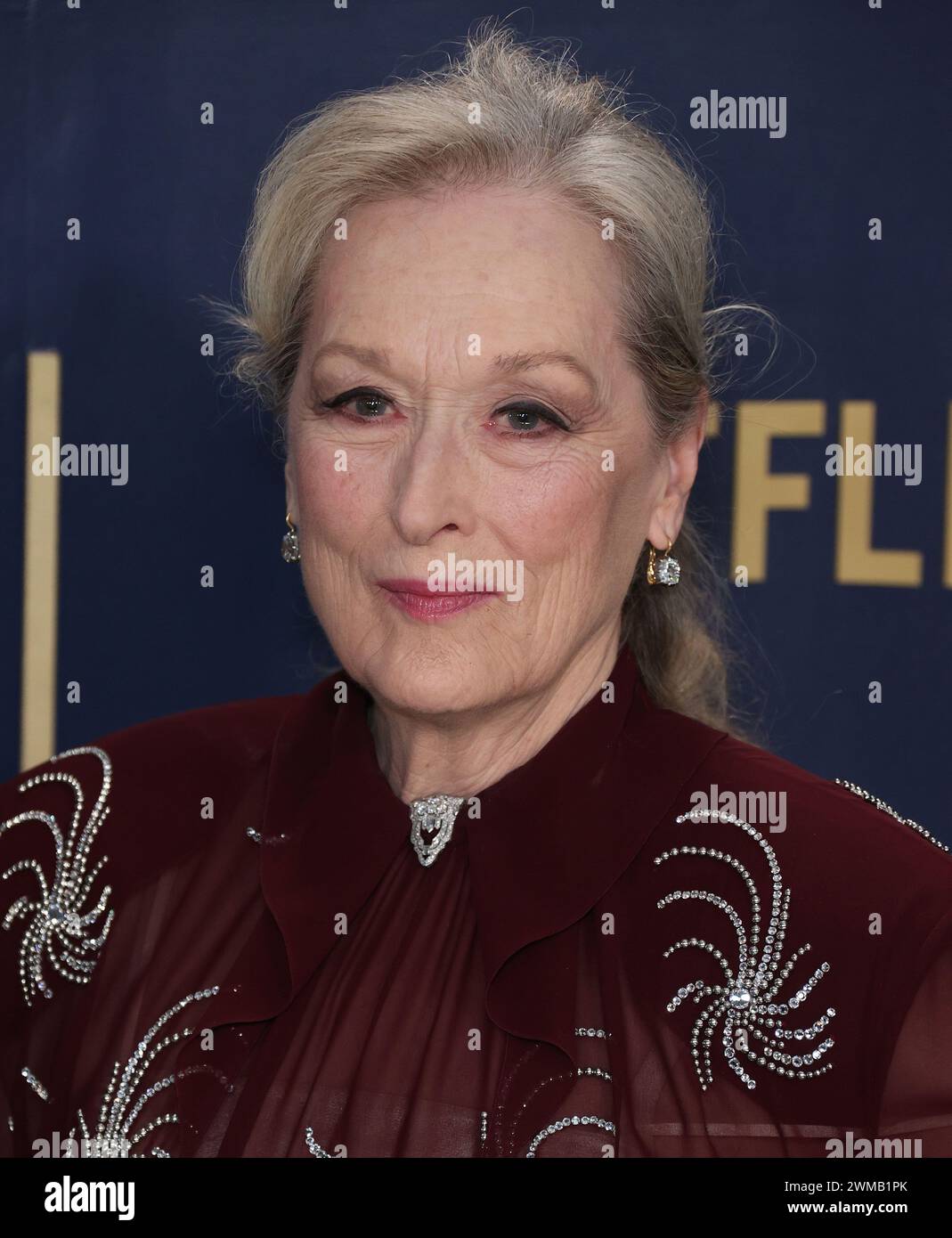 LOS ANGELES, CALIFORNIA, USA - FEBRUARY 24: Meryl Streep wearing Prada ...