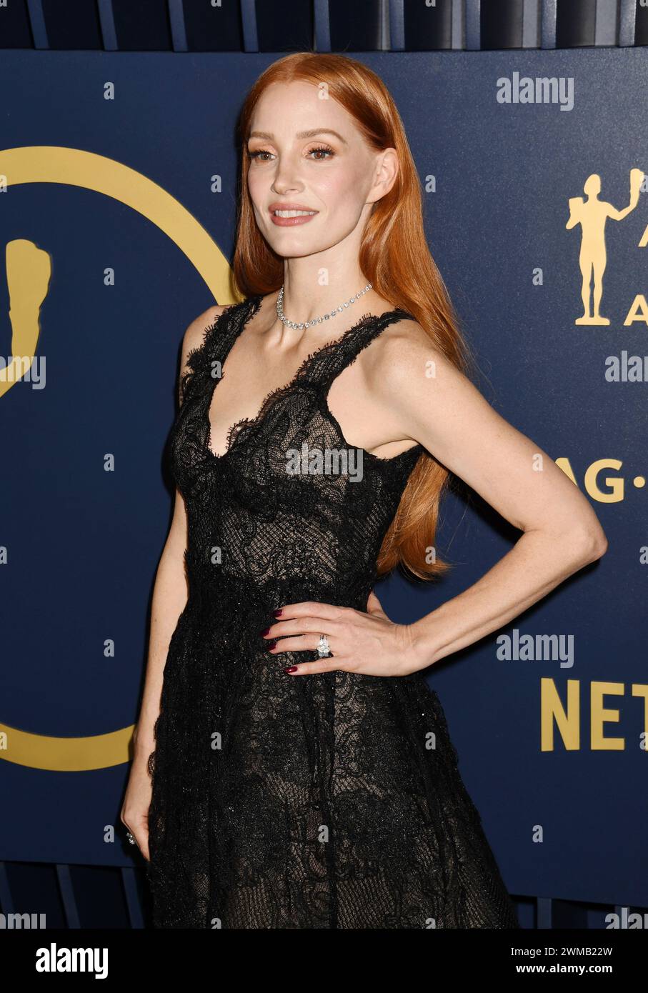 LOS ANGELES, CALIFORNIA - FEBRUARY 24: Jessica Chastain attends the ...