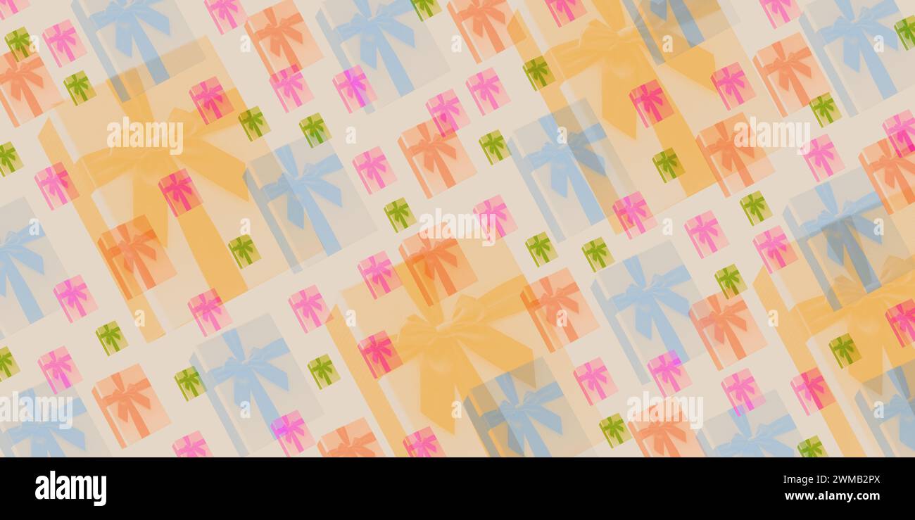 Collage of assorted colorful gifts background, celebrations and ...