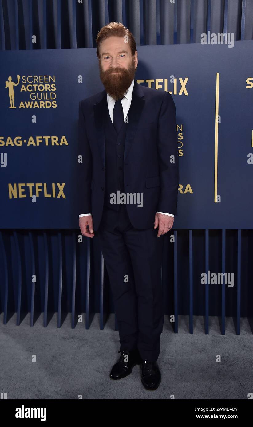 Los Angeles, USA. 24th Feb, 2024. Kenneth Branagh arriving to the 30th Annual SAG Awards at the ...