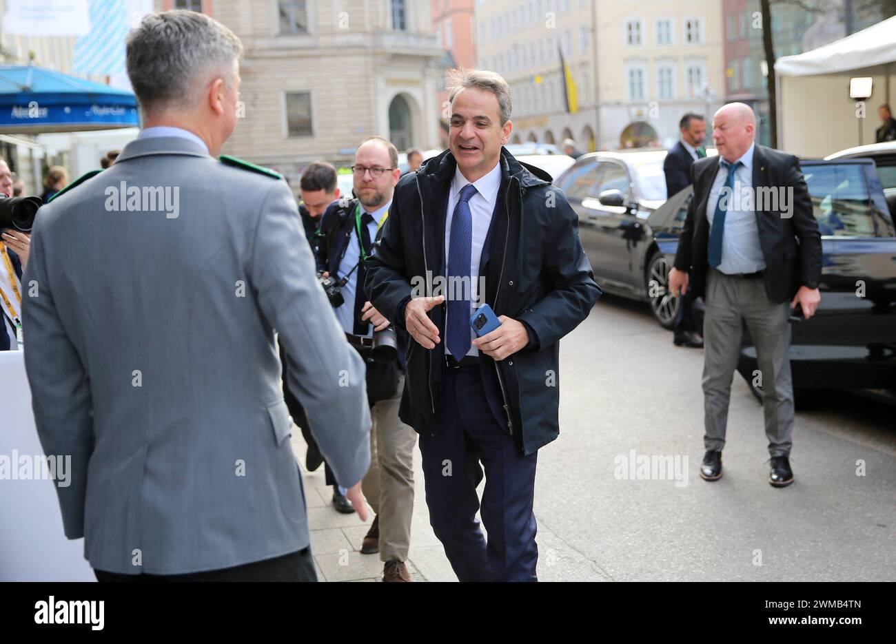 Der griechische Ministerpräsident Kyriakos Mitsotakis bei seiner ...