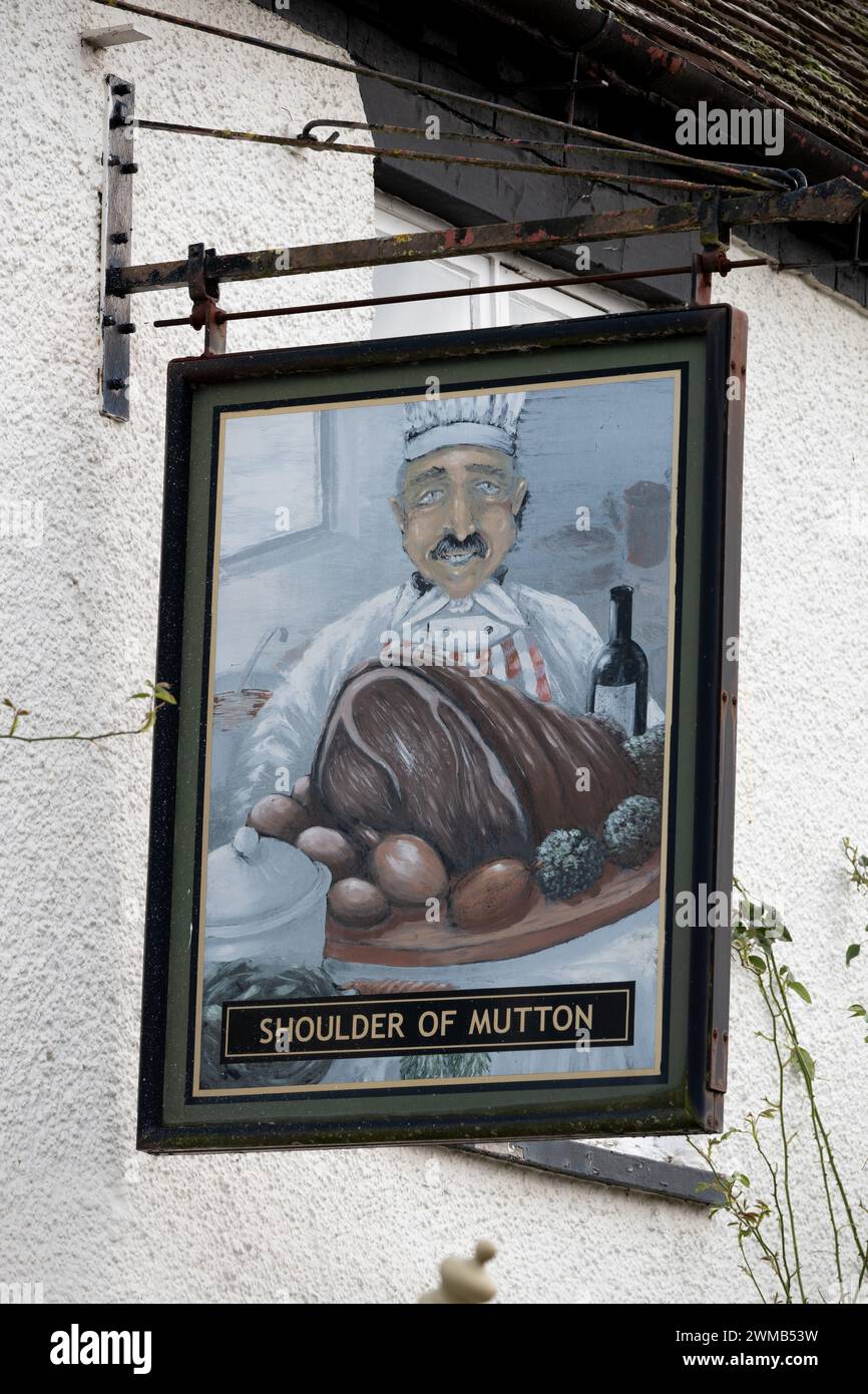 The Shoulder of Mutton pub sign, Grandborough, Warwickshire, England ...