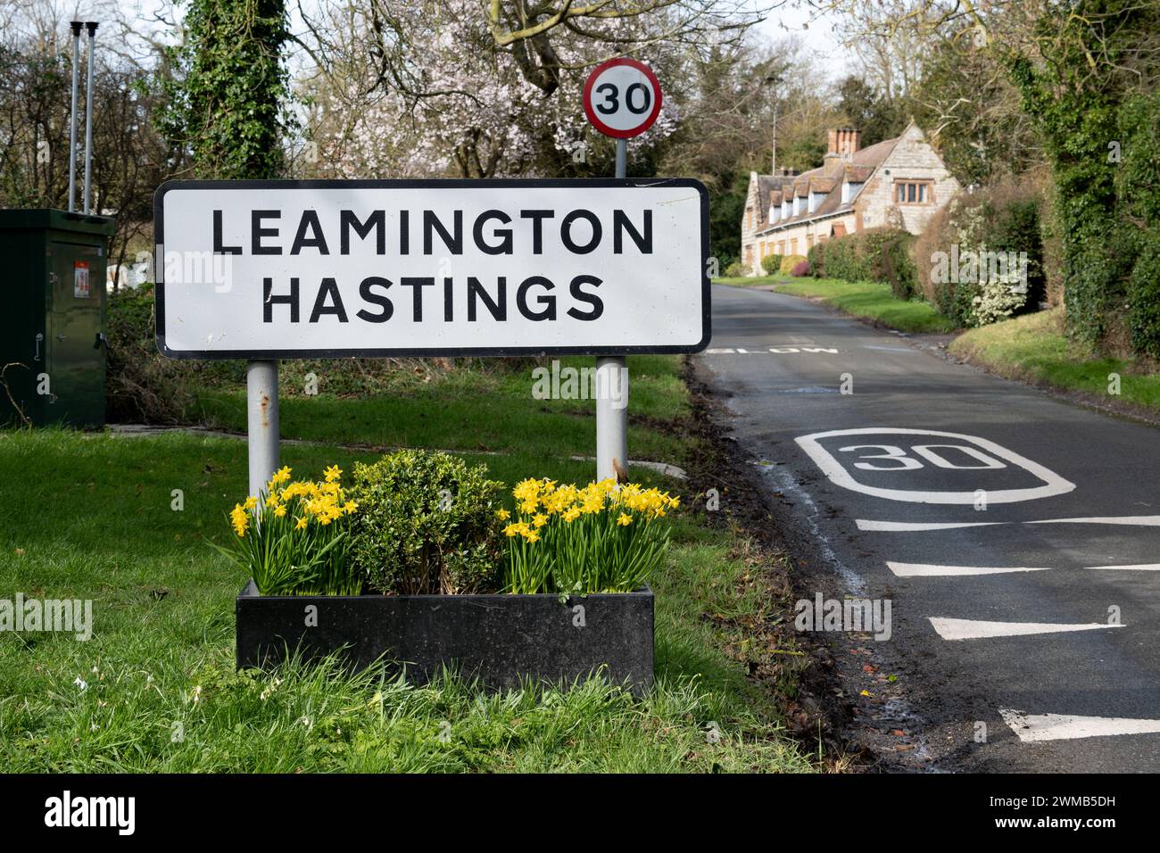 Leamington Hastings village sign, Warwickshire, England, UK Stock Photo ...