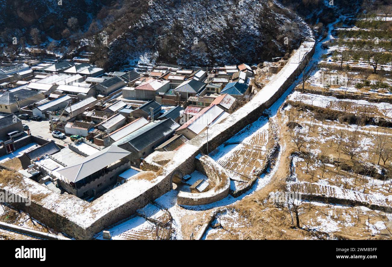 Beijing, China. 25th Feb, 2024. An aerial drone photo taken on Feb. 25 ...