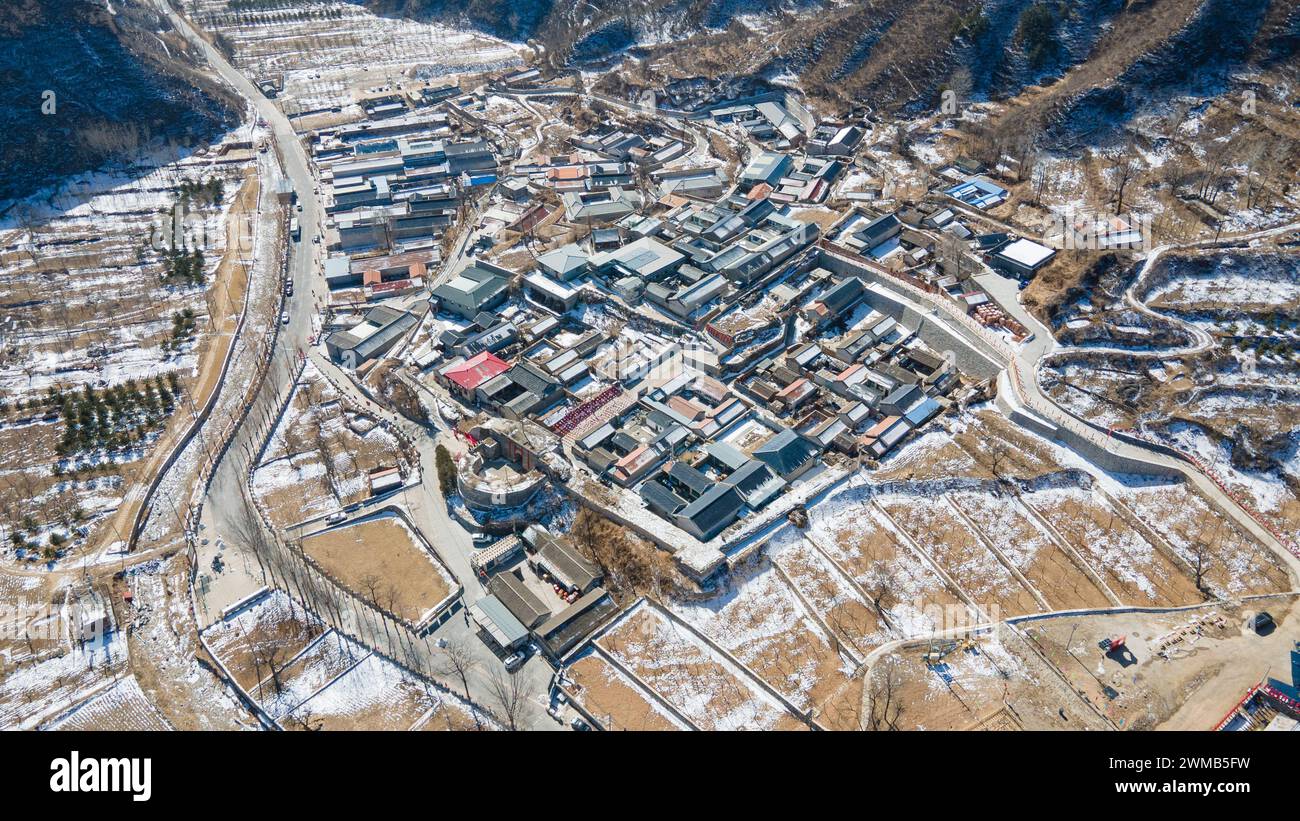 Beijing, China. 25th Feb, 2024. An aerial drone photo taken on Feb. 25 ...