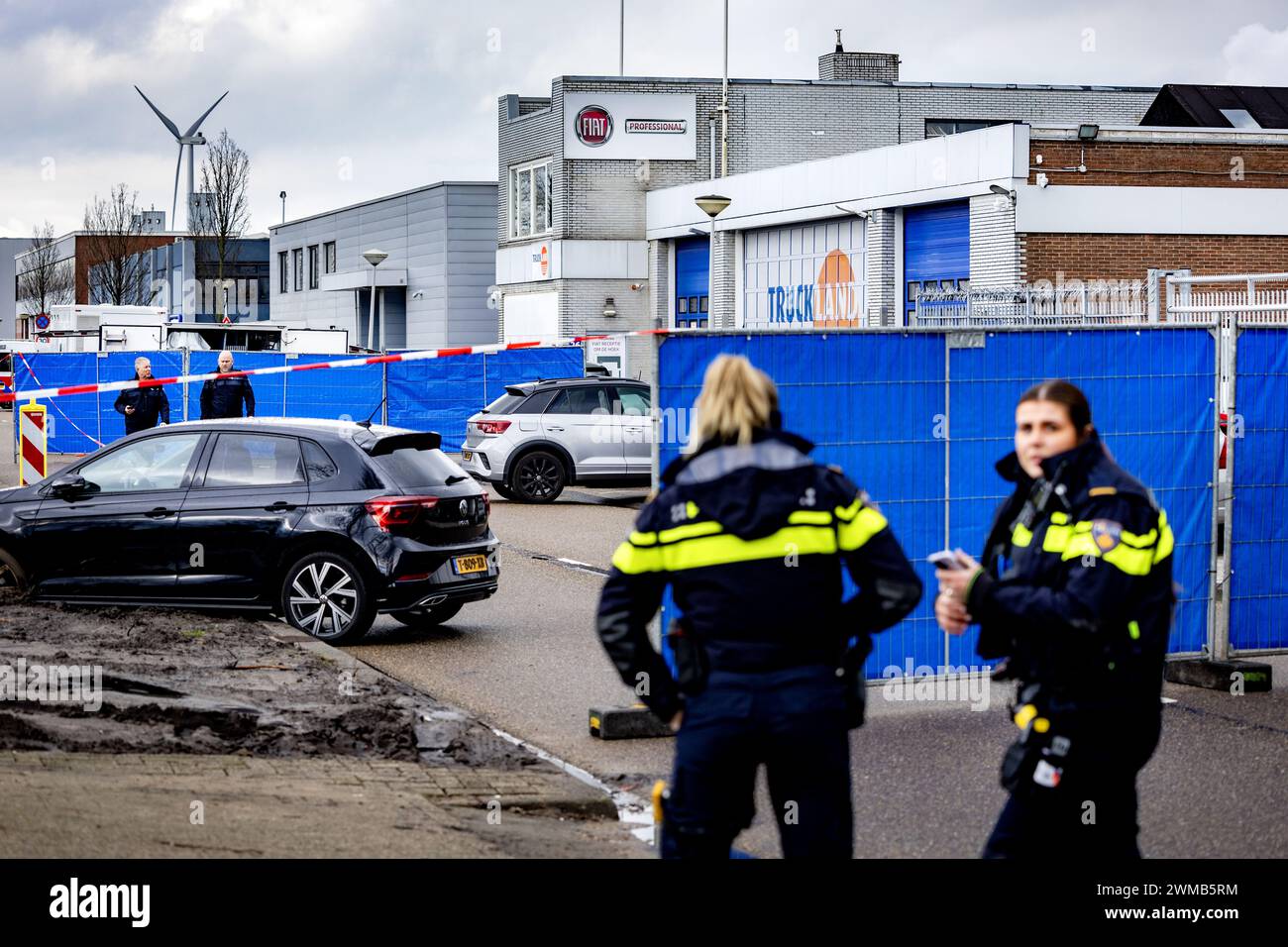 AMSTERDAM - The scene of the shooting on the Rhoneweg business park ...