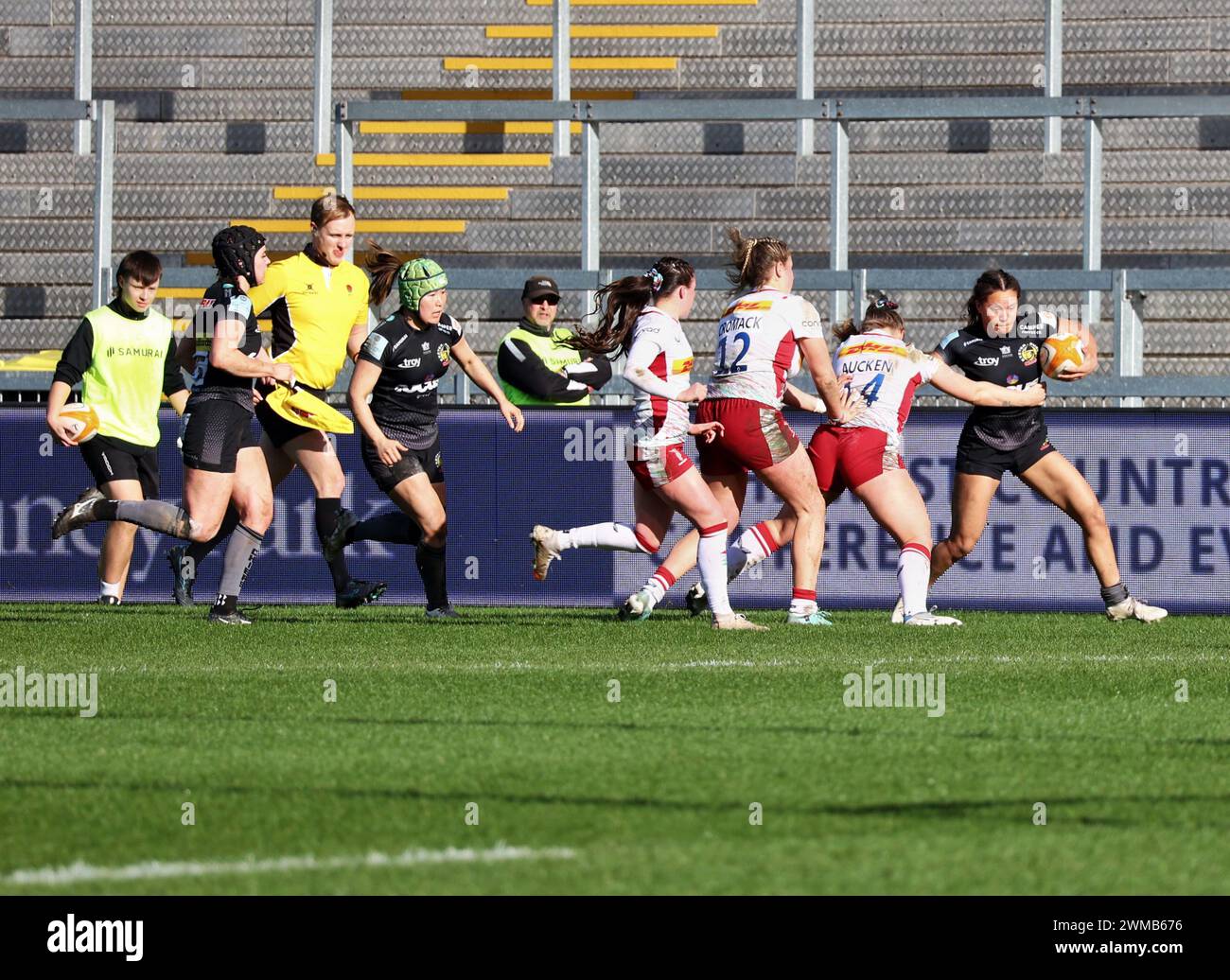 Exeter, Devon, UK. 24th Feb, 2024. Allianz Premiership Women's Rugby ...